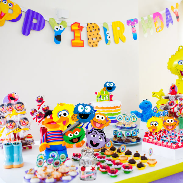 Pantide Sesame Friends Centerpiece Sticks Table Toppers Double Sided